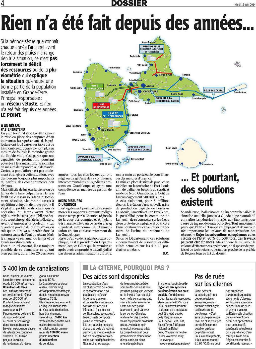 Coupures d’eau, eau non potable en Guadeloupe au moins jusqu'en 2015 ... Coupures d’eau, eau non potable en Guadeloupe au moins jusqu'en 2015 ...