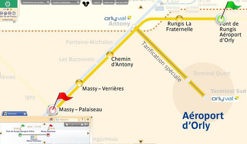 Rejoindre la gare de TGV Massy depuis la gare du Pont de Rungis ...